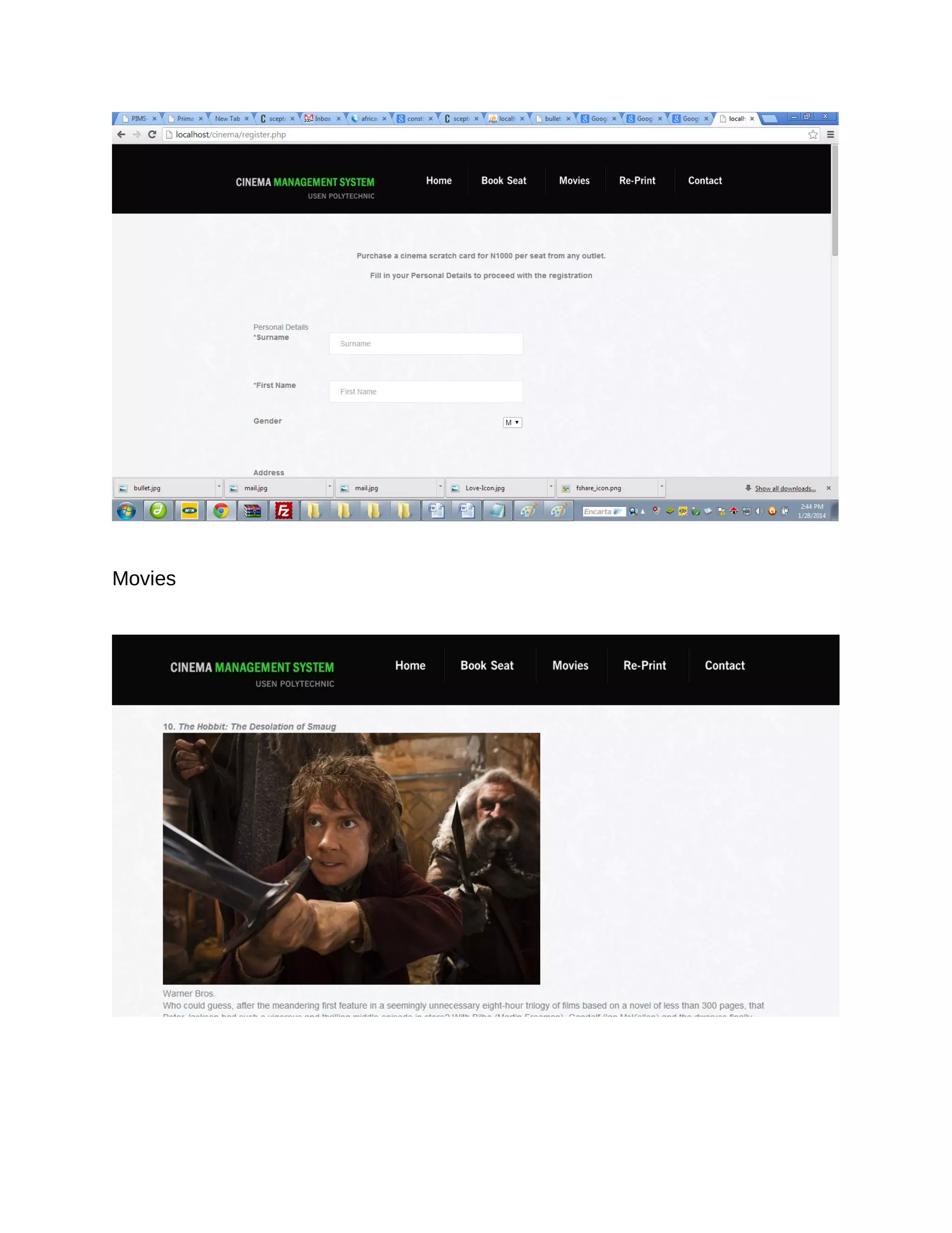 cinema-management-system[1] | PDF | Home Entertainment Systems | Consumer Electronics