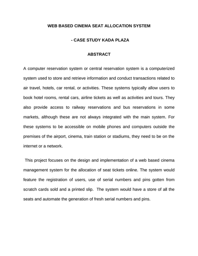 cinema-management-system[1] | PDF | Home Entertainment Systems ...