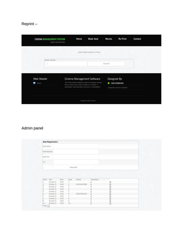 cinema-management-system[1] | PDF | Home Entertainment Systems ...
