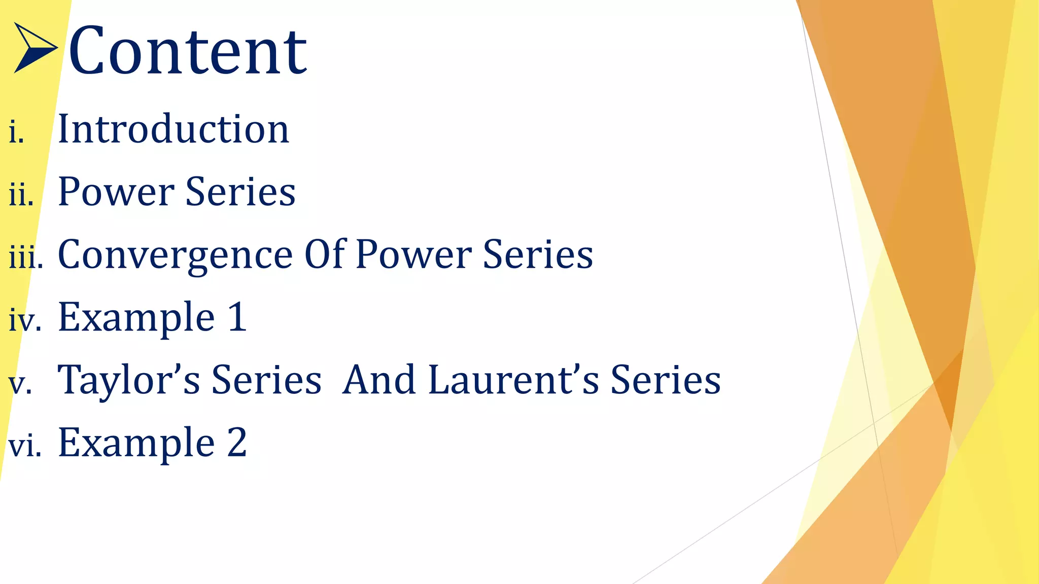 Convergence Of Power Series , Taylor And Laurent Theorems (Without ...