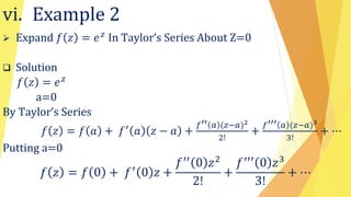 Convergence Of Power Series , Taylor And Laurent Theorems (Without Proof) | PPT