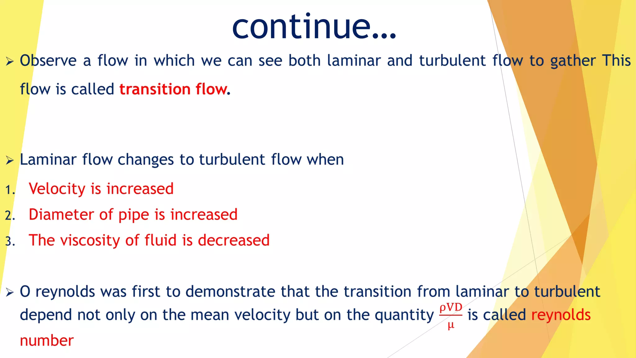 Reynolds Number And Experiment | PPT