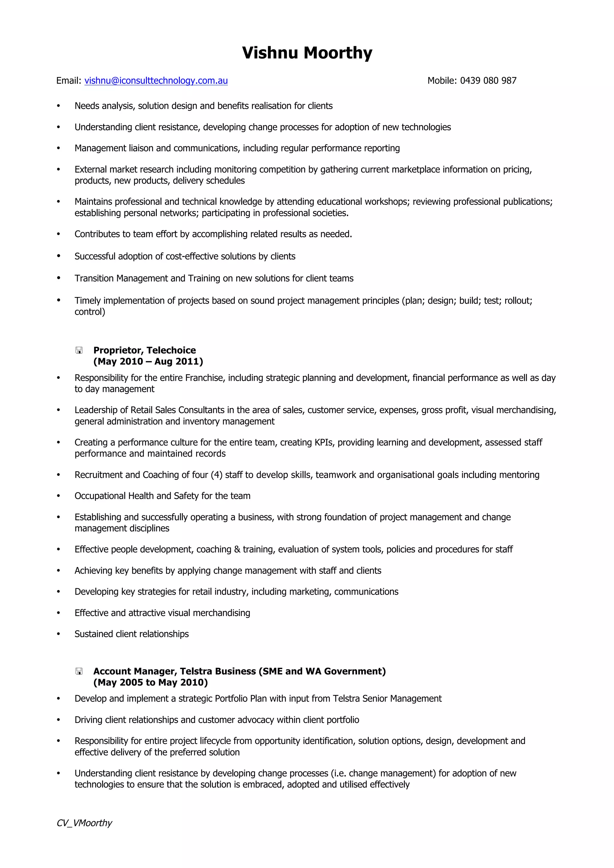 CV_VMoorthy 2015 | PDF