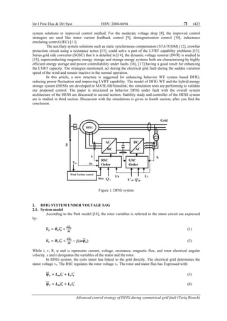 Advanced control strategy of DFIG during symmetrical grid fault | PDF