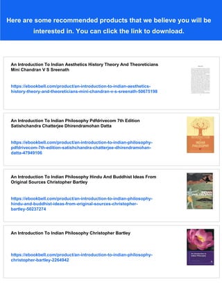 An Introduction To Indian Aesthetics History Theory And Theoreticians ...