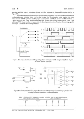Reduction of total harmonic distortion of three-phase inverter using alternate switching ...