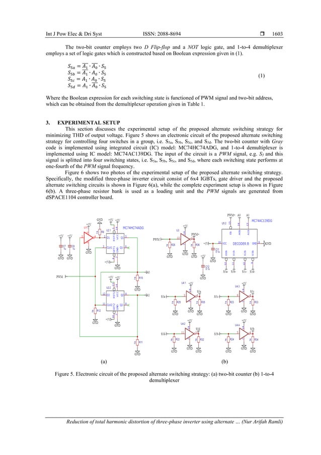 Reduction of total harmonic distortion of three-phase inverter using alternate switching ...