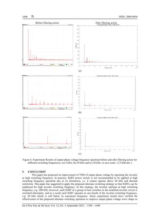 Reduction of total harmonic distortion of three-phase inverter using alternate switching ...