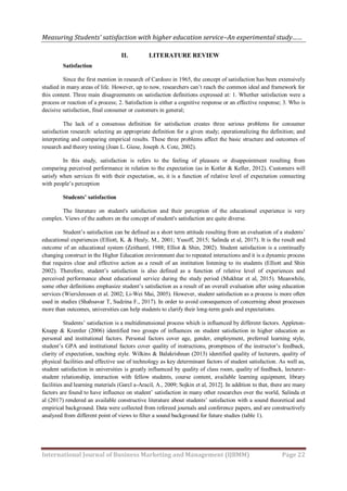 Measuring Students’ satisfaction with higher education service – An ...