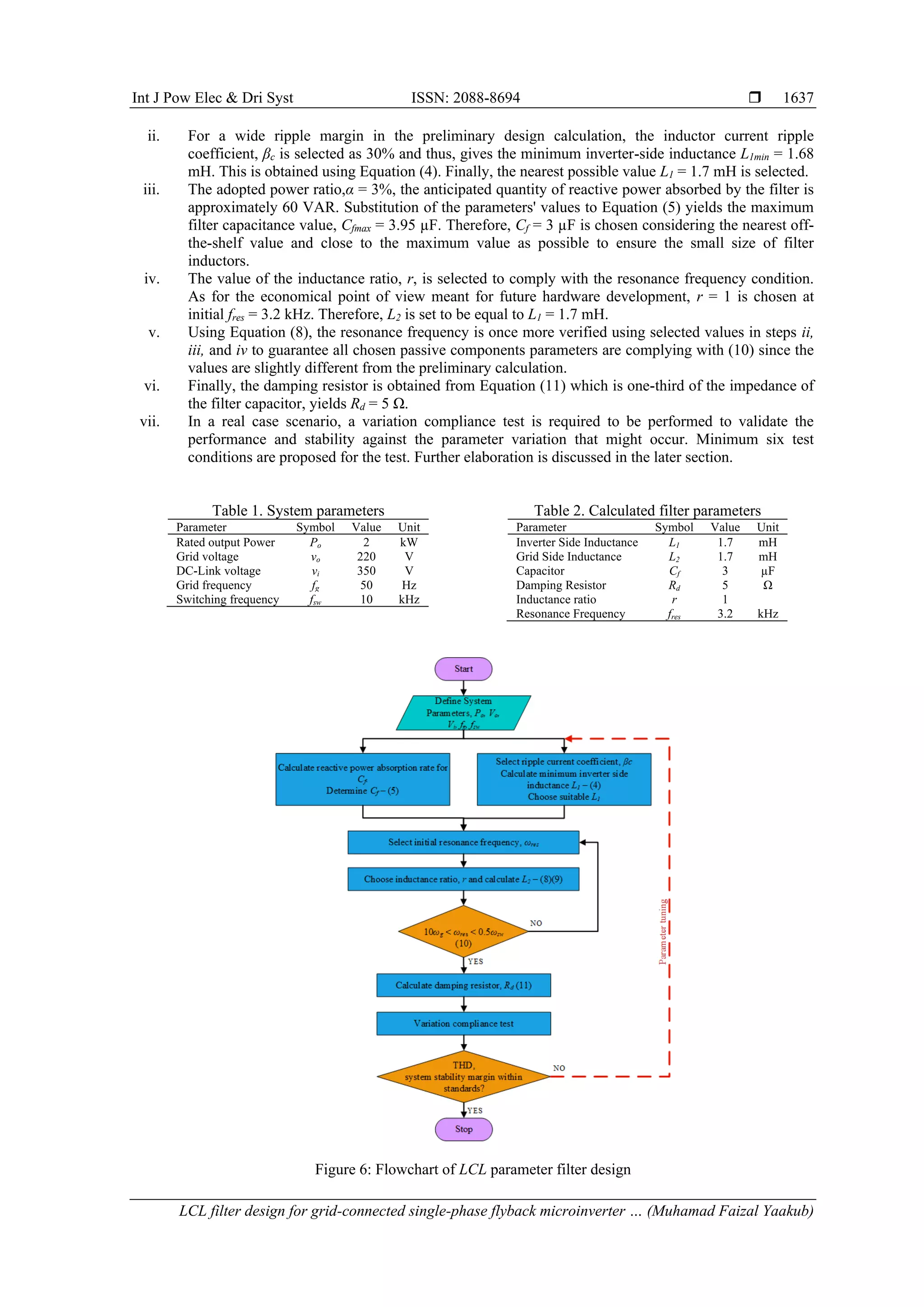 LCL filter design for grid-connected single-phase flyback microinverter ...