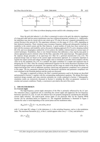 LCL filter design for grid-connected single-phase flyback microinverter: a step by step guide | PDF