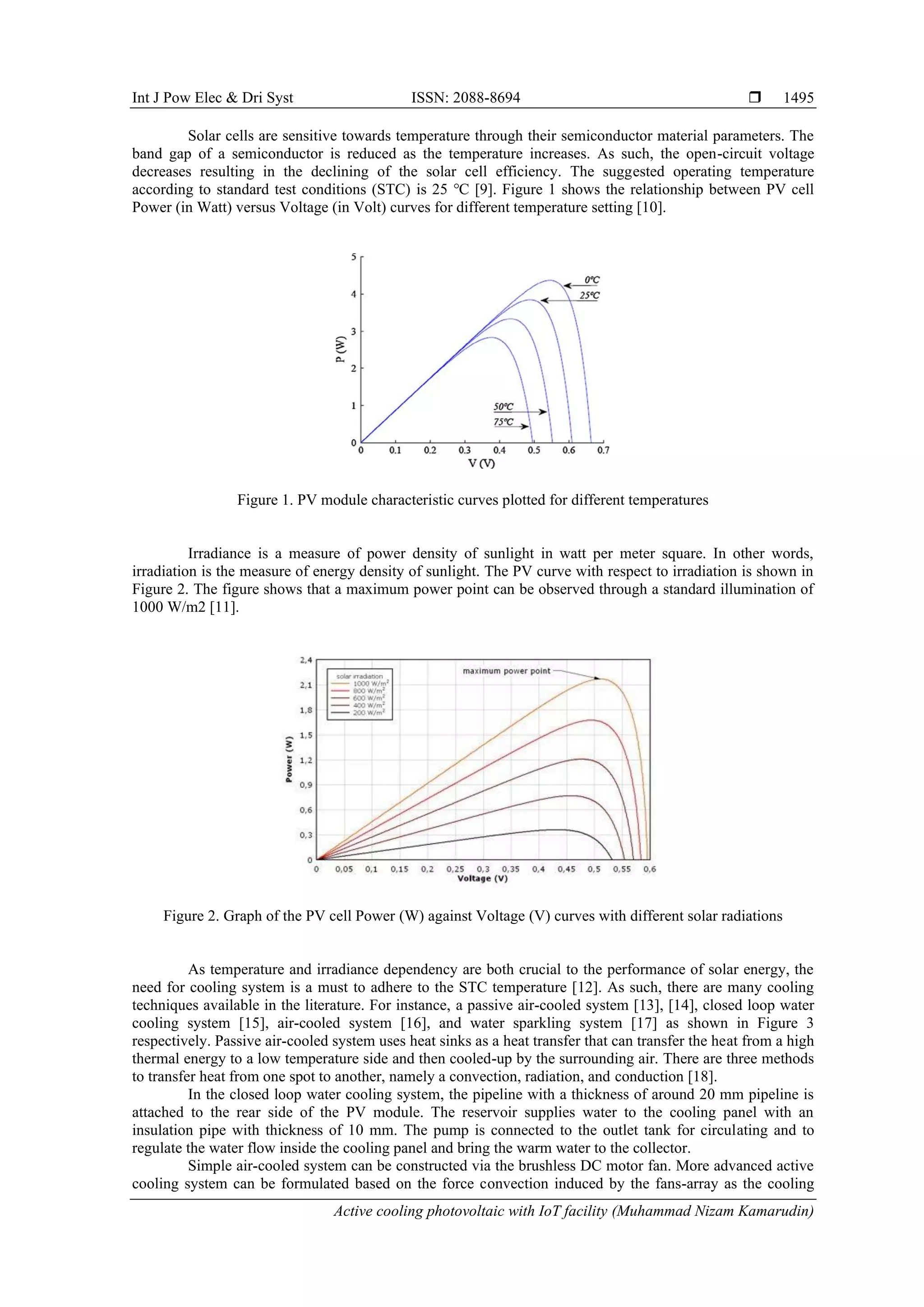 Active cooling photovoltaic with IoT facility | PDF | Home Appliances | Home & Garden