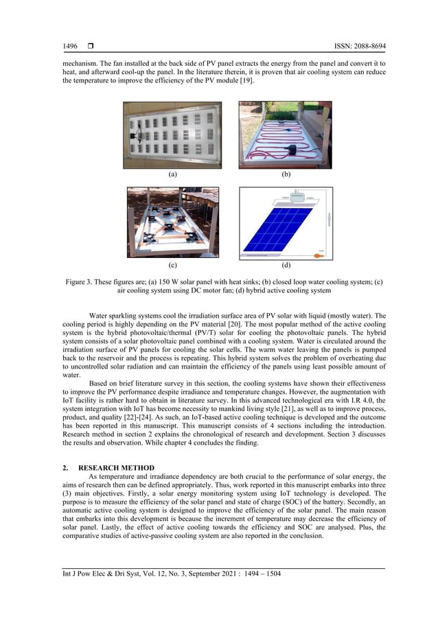 Active cooling photovoltaic with IoT facility | PDF | Home Appliances | Home & Garden