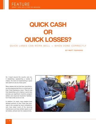 Fixed Ops Magazine March-April 2016 Parsons Article | PDF