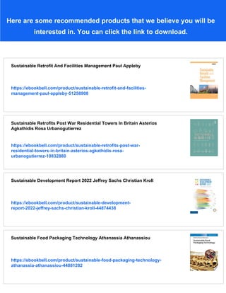 Sustainable Retrofit And Facilities Management Paul Appleby | PDF