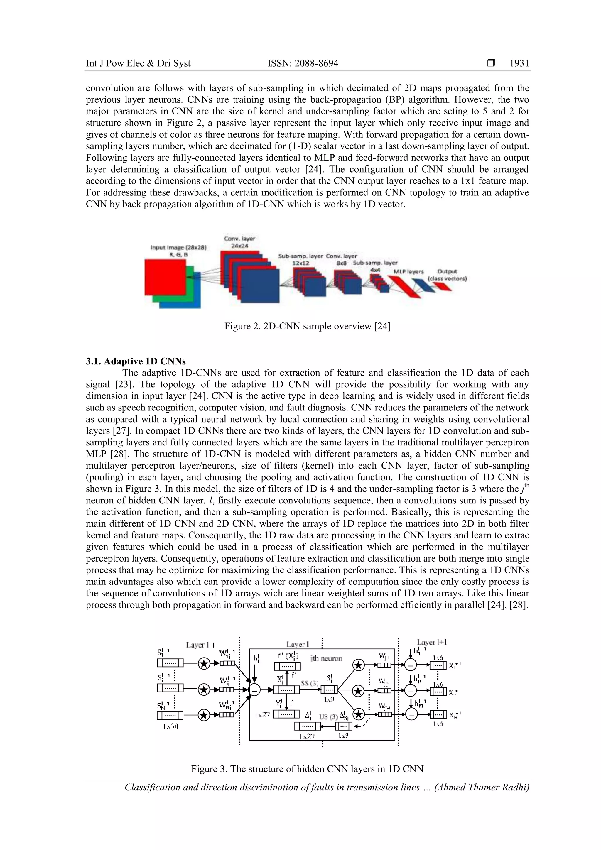 Classification and direction discrimination of faults in transmission lines using 1D ...