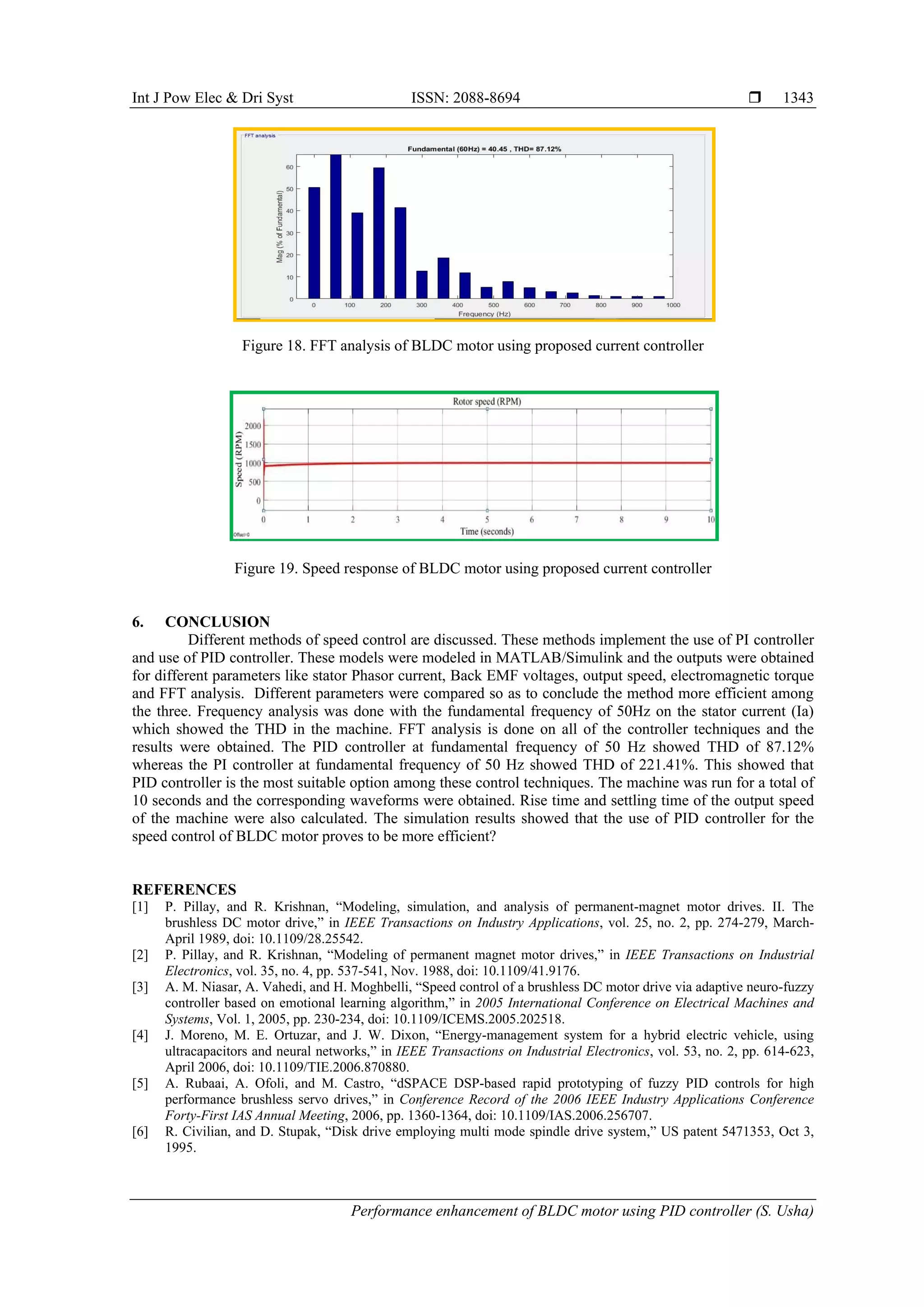 Performance enhancement of BLDC motor using PID controller | PDF