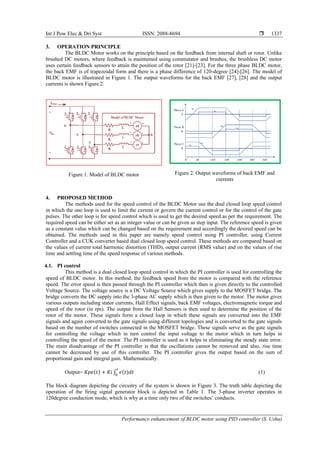 Performance enhancement of BLDC motor using PID controller | PDF