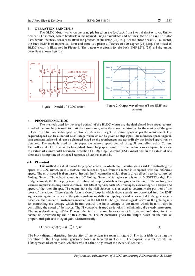 Performance enhancement of BLDC motor using PID controller | PDF