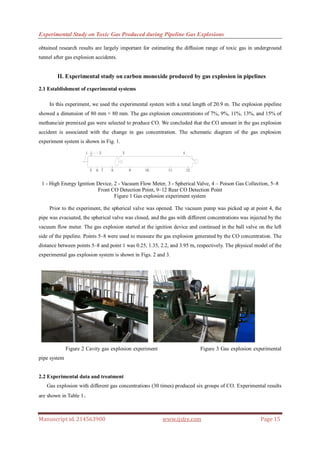 Experimental Study on Toxic Gas Produced during Pipeline Gas Explosions ...