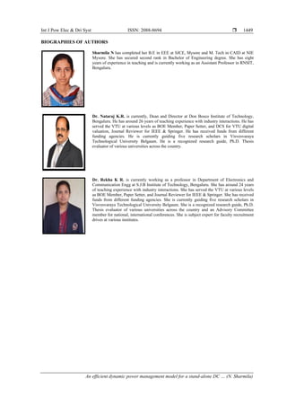 An efficient dynamic power management model for a stand-alone DC Microgrid using CPIHC technique ...