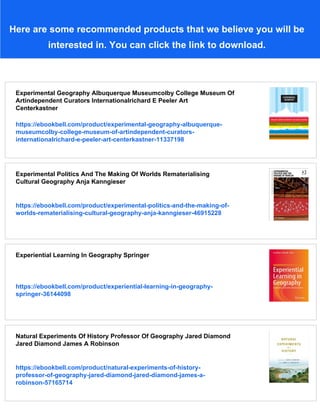 Experimental Geography Radical Approaches To Landscape Cartography And ...
