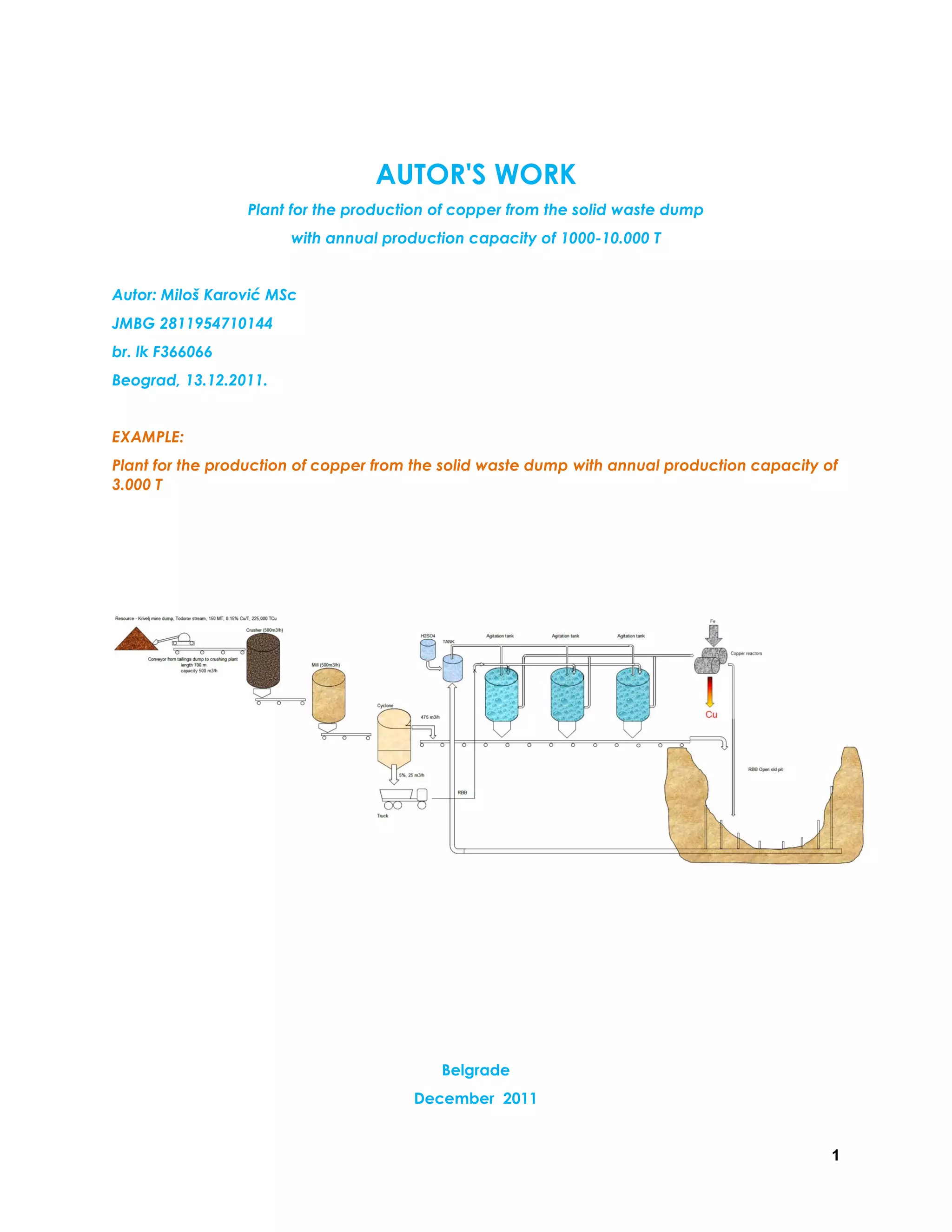 Autorsko delo 3Proizvodnja bakra iz jalovista | PDF | Chemistry | Science