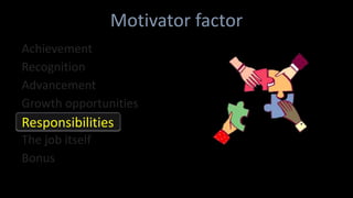 Two Factor Theory of Motivation by Frederick Herzberg | PPTX
