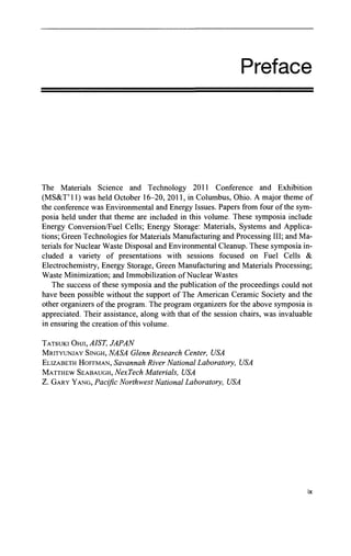 Advances In Materials Science For Environmental And Energy Technologies ...