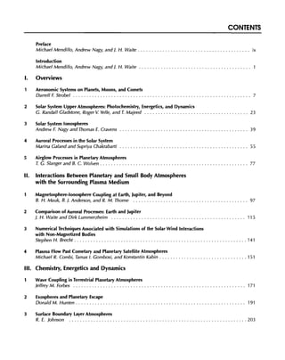 Atmospheres In The Solar System Comparative Aeronomy Michael Mendillo | PDF