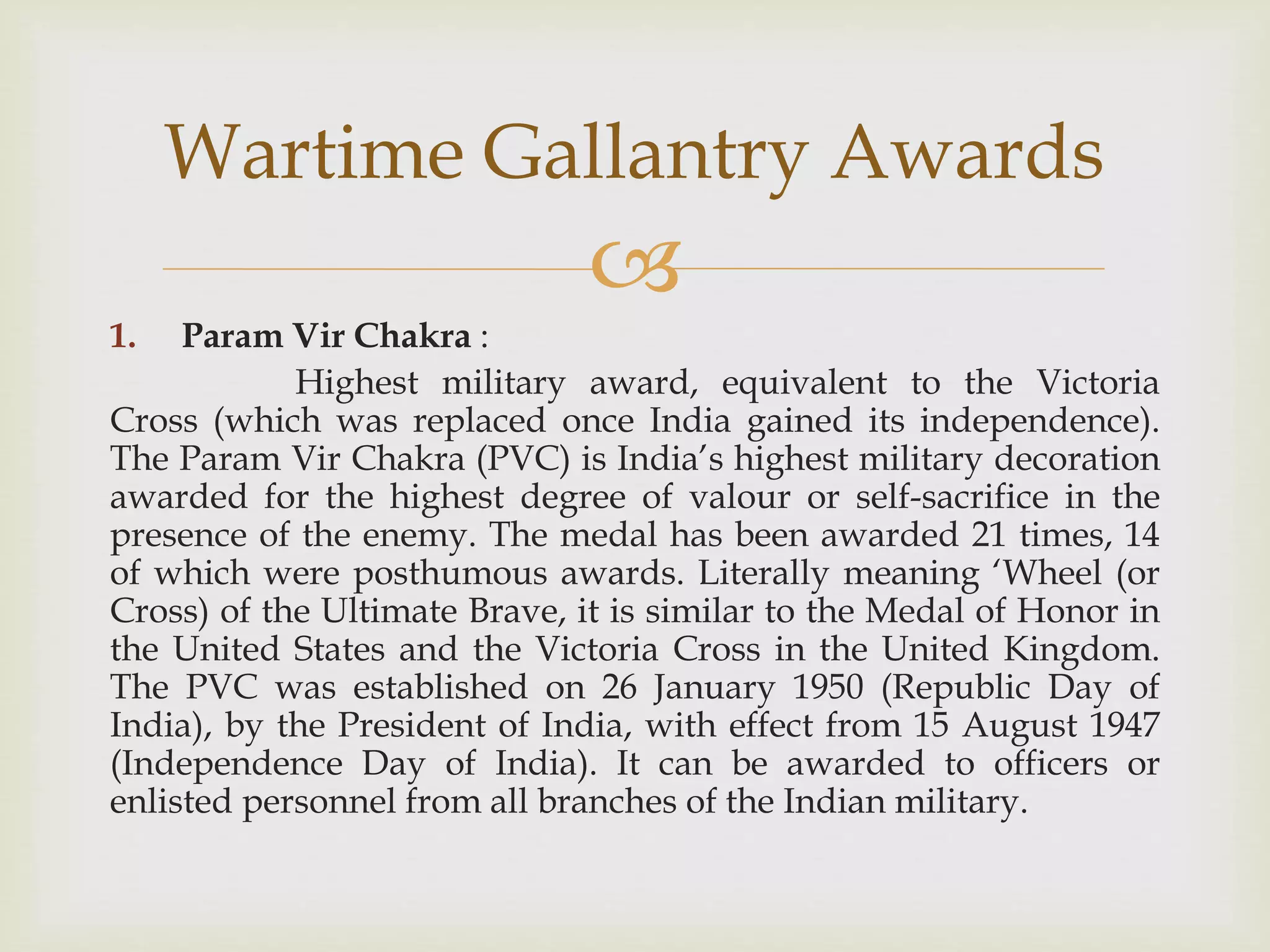 Indian Honour System | PPTX