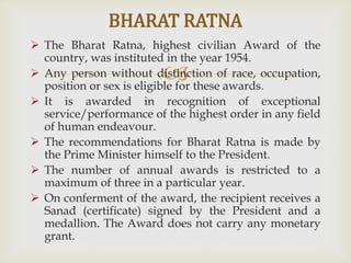 Indian Honour System | PPTX