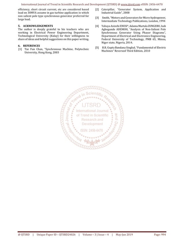 Compatibility Design Of Non Salient Pole Synchronous Generator Pdf