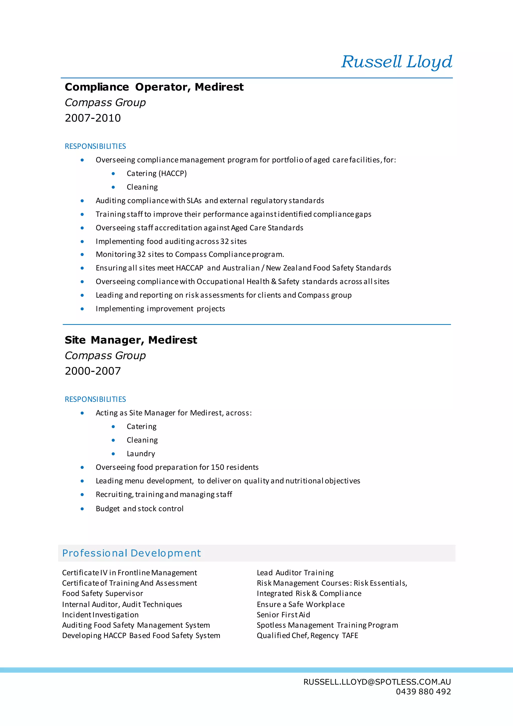 Russell Lloyd Resume 2016 | PDF