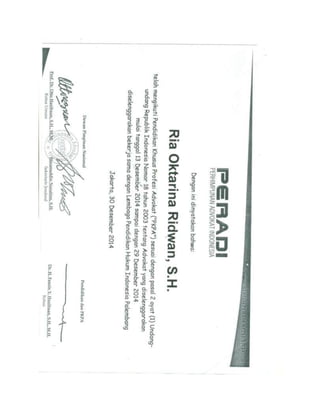 SUrat Lamaran Kerja RIA OKTARINA bener | PDF