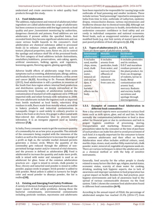 Food Adulteration Its Implications and Control Approaches in India | PDF