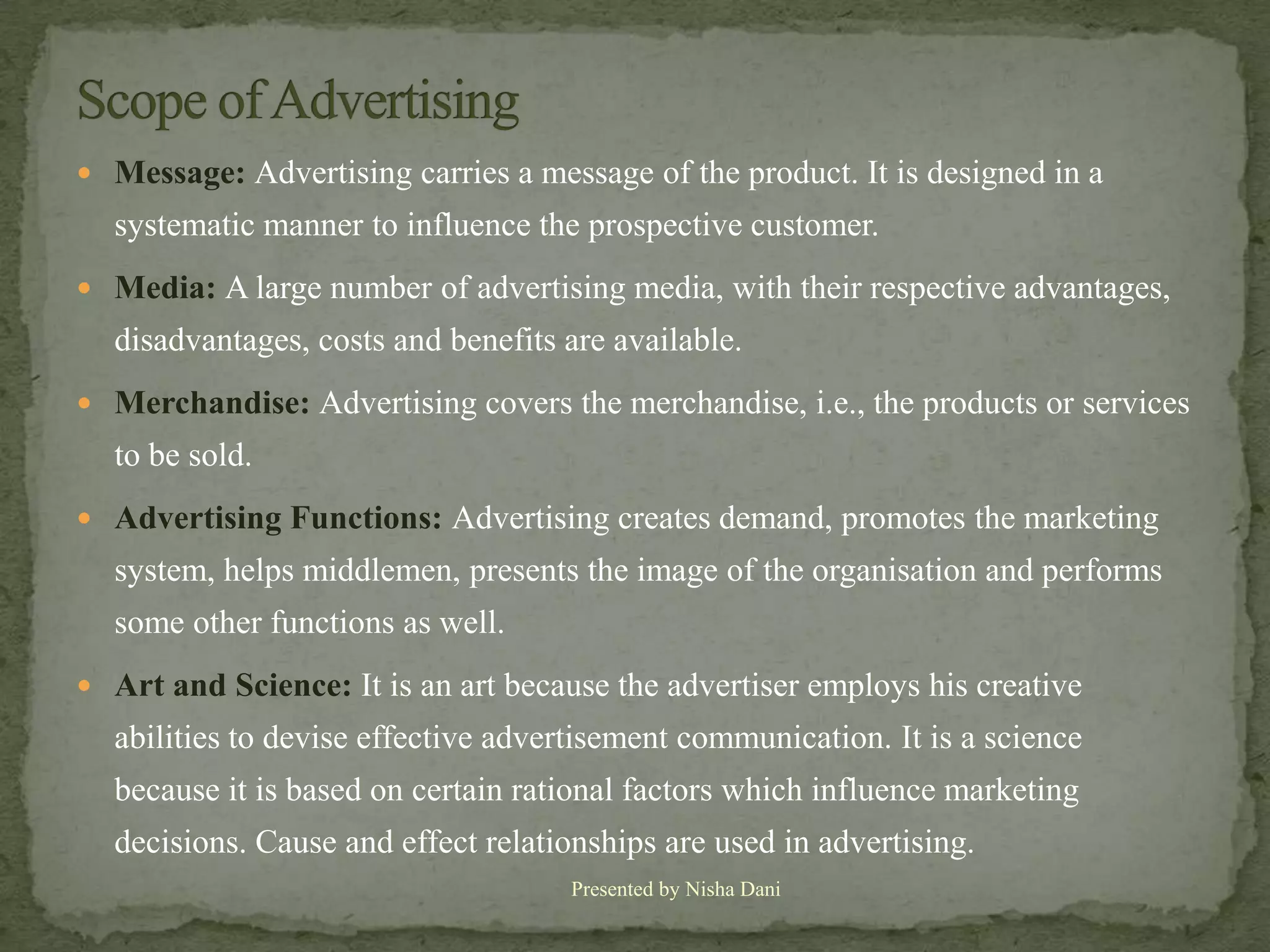 2150.presentation on advertising | PPT