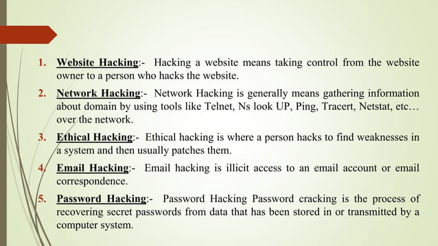presentation on hacking | PPTX