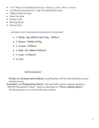 Gouda cheese processing | PDF