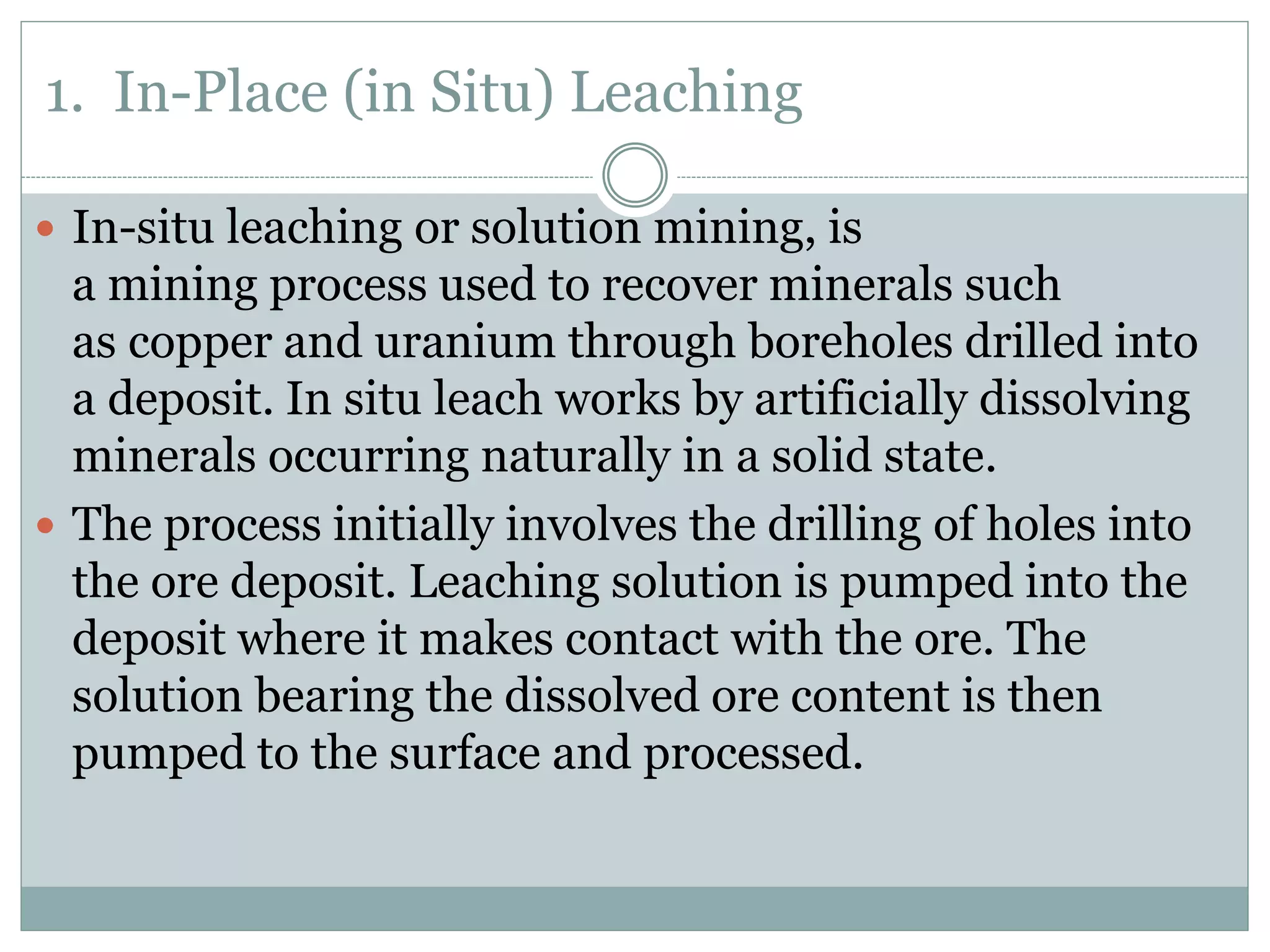 LEACHING CONCEPT, TECHNIQUE AND SINGLE AND MULTISTAGE LEACHING | PPTX