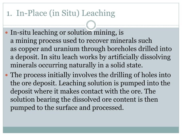 LEACHING CONCEPT, TECHNIQUE AND SINGLE AND MULTISTAGE LEACHING | PPTX ...