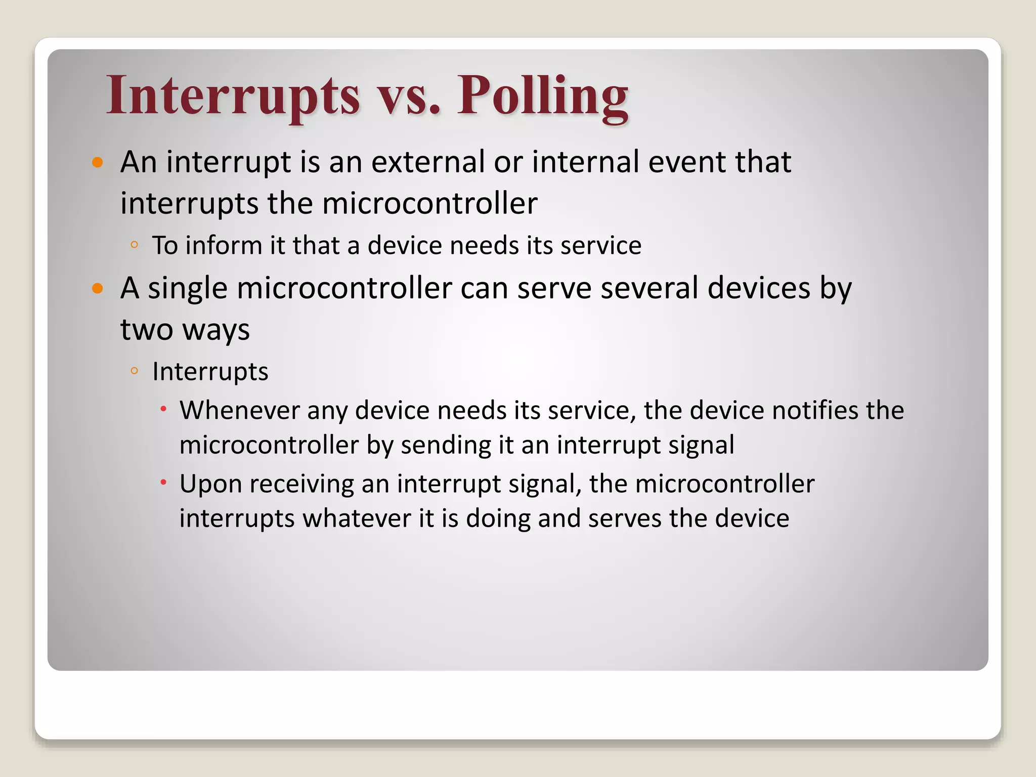 Micro controller 8051 Interrupts | PPTX