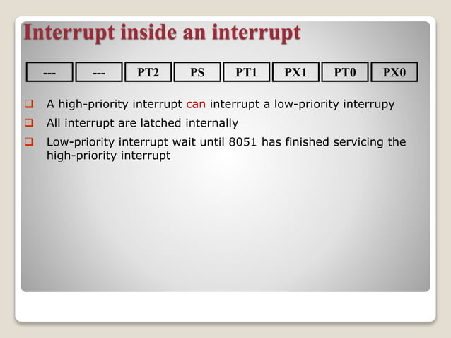 Micro controller 8051 Interrupts | PPTX | Operating Systems | Computer Software and Applications