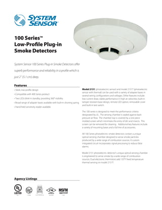 System Sensor 2151 Data Sheet | PDF