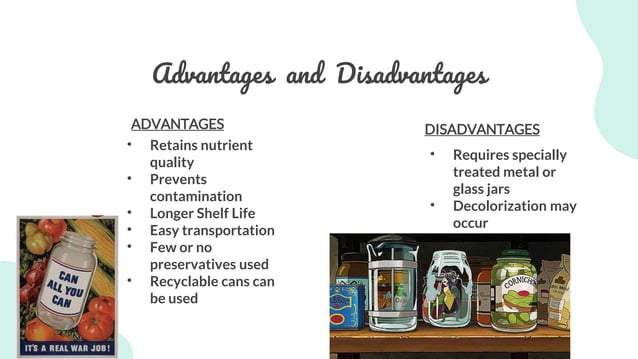 Principle of Food Preservation; Canning, Frozen Storage and Acidulants ...