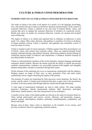 culture & indian consumer buying behavior by Amitesh singh yadav | DOCX ...