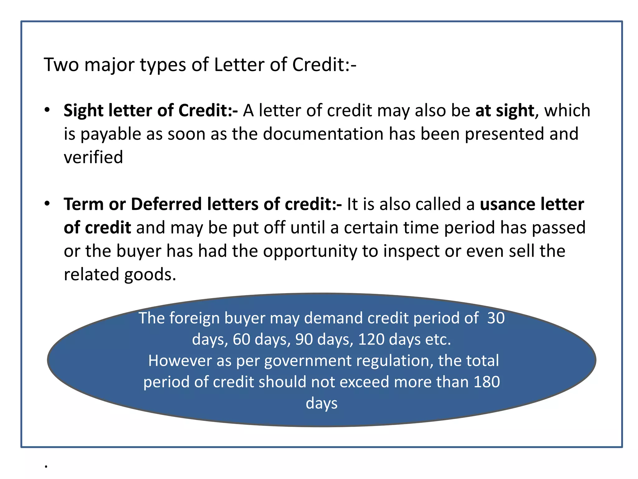 letter of credit presentation by Vipin | PPTX