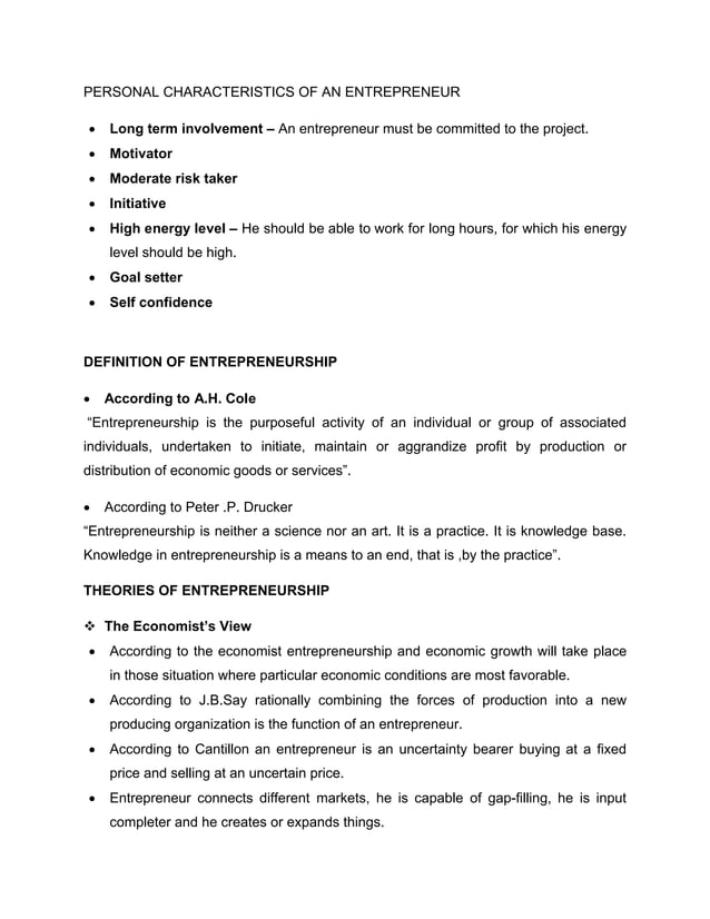 21516826 entrepreneurship-notes | PDF