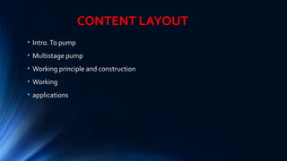 multi stage pump | PPT