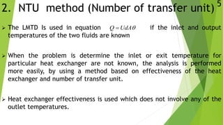 Effectiveness and number of transfer units for Parallel flow | PPTX